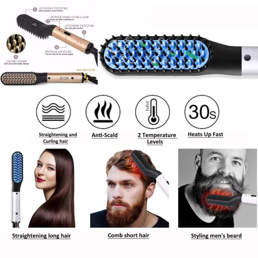 Men Women Hair Straightening Brush - ourshop